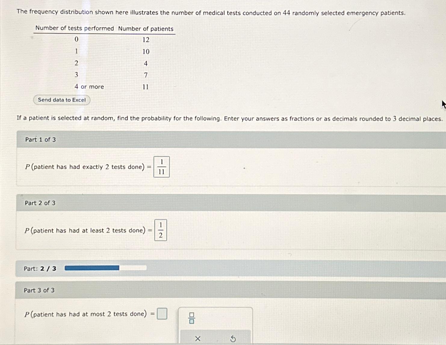 Solved Enter your answers as fractions or as decimals | Chegg.com