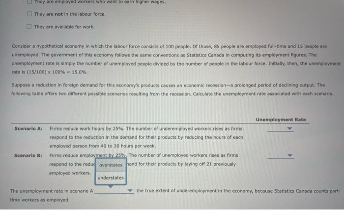 Solved By keeping track of discouraged workers and | Chegg.com
