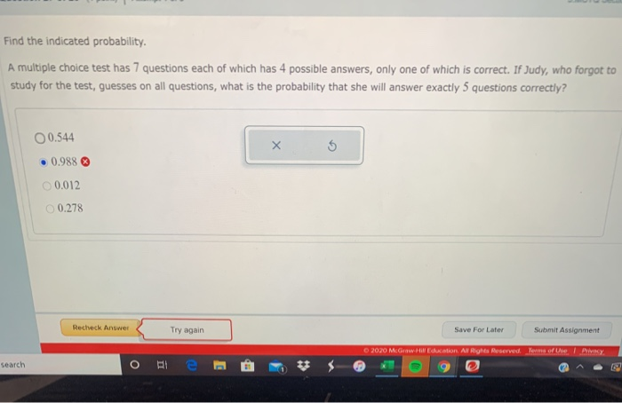 Solved Find the indicated probability. A multiple choice | Chegg.com