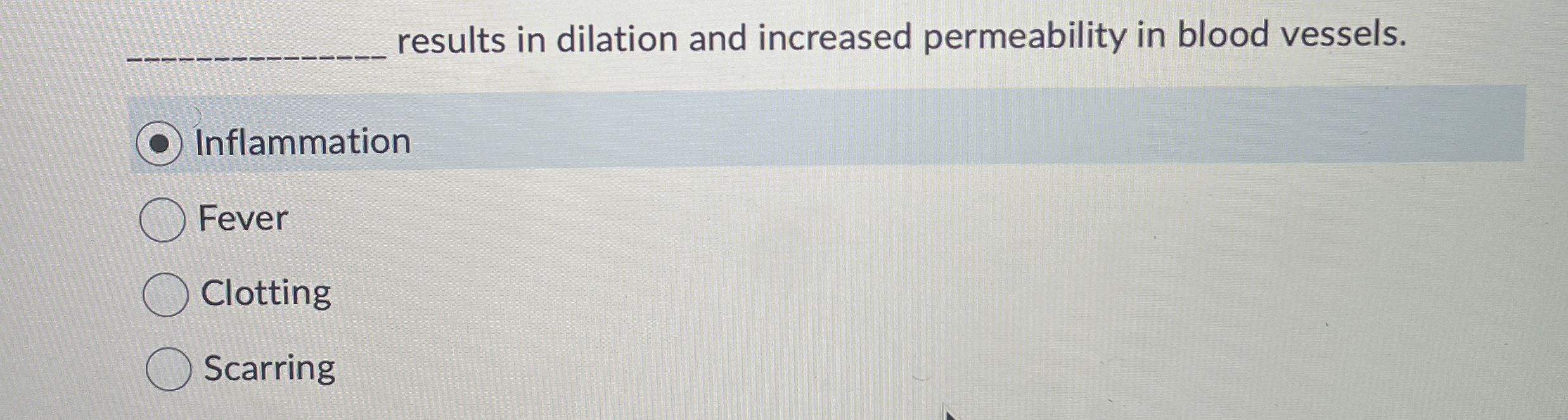 Solved q, ﻿results in dilation and increased permeability in | Chegg.com