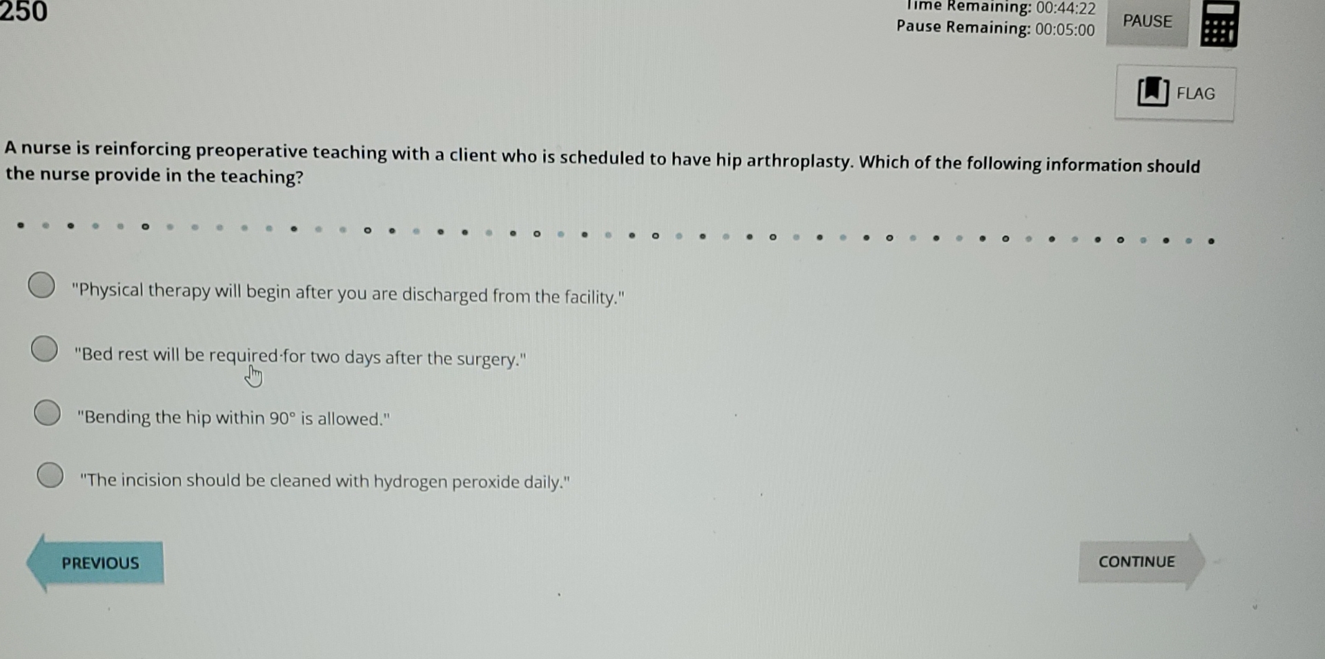 Solved 250IIme Remaining: 00:44:22Pause Remaining: | Chegg.com