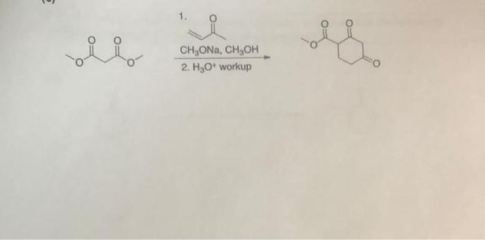 Solved CH3ONA, CHOH 2. H30 workup | Chegg.com