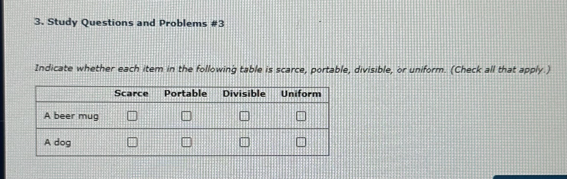 Solved Study Questions and Problems #3Indicate whether each | Chegg.com