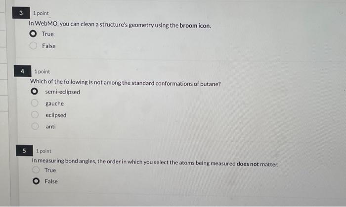 Solved In WebMO, you can clean a structure's geometry using | Chegg.com