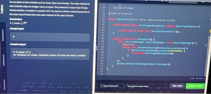 Solved Problem Submissions Leaderboard You are given a class | Chegg.com