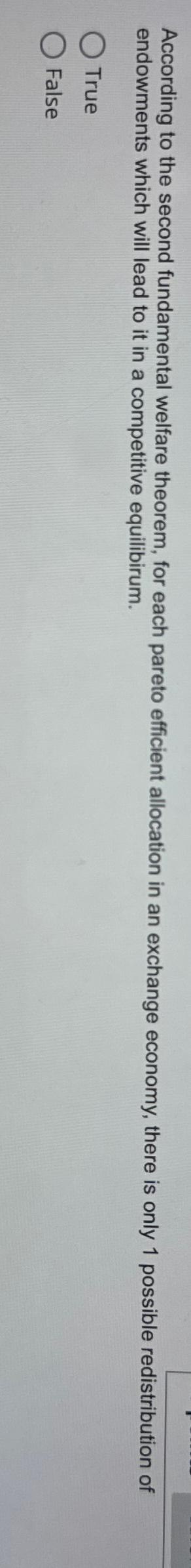 Solved According to the second fundamental welfare theorem, | Chegg.com