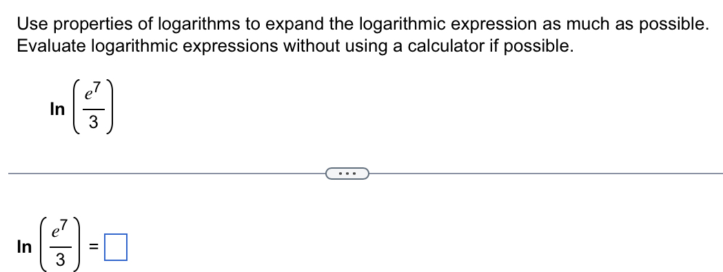 Solved Use properties of logarithms to expand the | Chegg.com