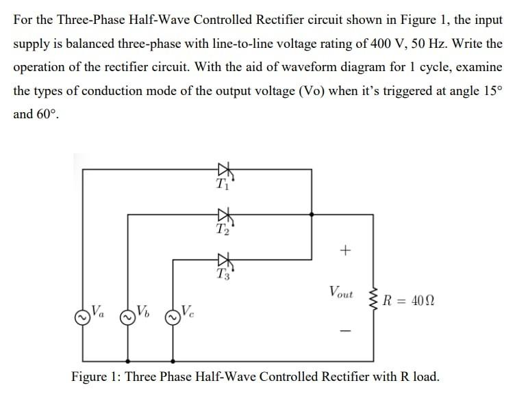 Circuit Diagram Of Three Phase Half Wave Rectifier Circuit Diagram