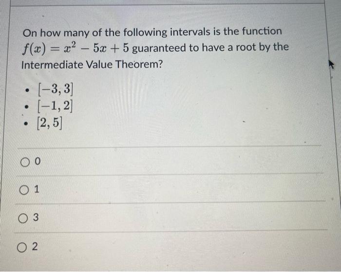 Solved On how many of the following intervals is the | Chegg.com