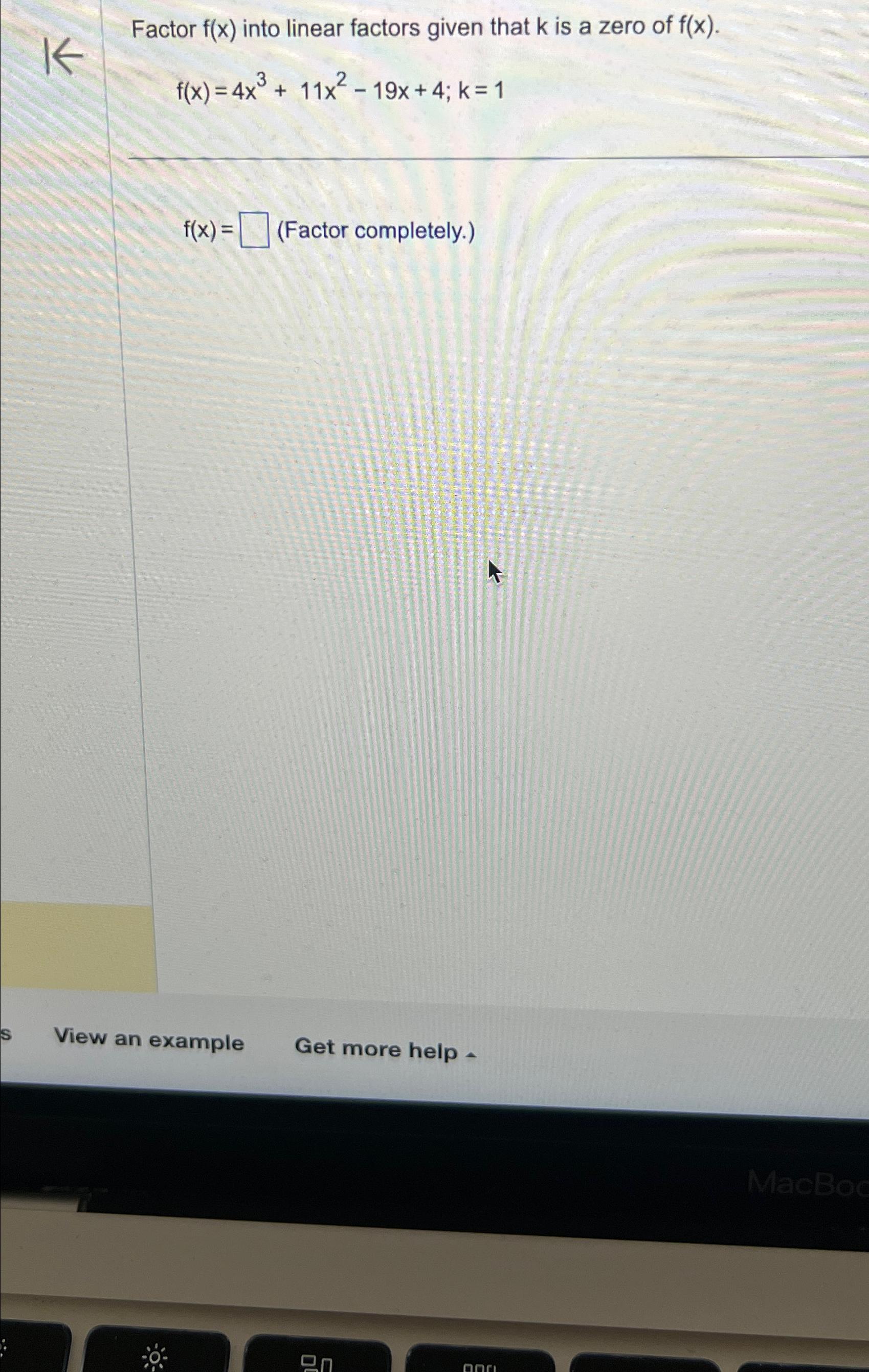 Solved Factor f(x) ﻿into linear factors given that k ﻿is a | Chegg.com