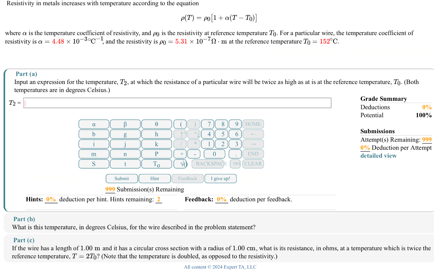 Solved Resistivity in metals increases with temperature | Chegg.com