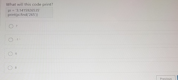 Solved What will this code print?pi | Chegg.com