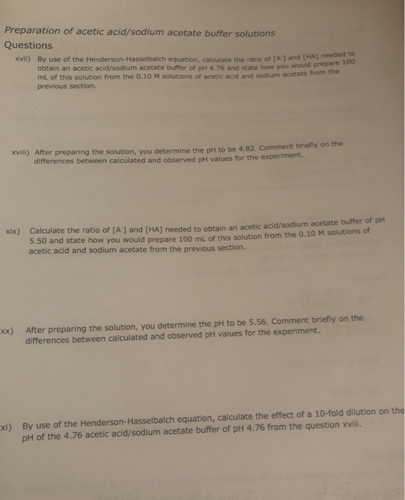 Part 5: Buffers There are two major types of buffer | Chegg.com