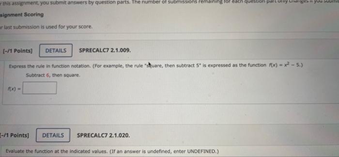 Solved this assignment, you submit answers by question | Chegg.com