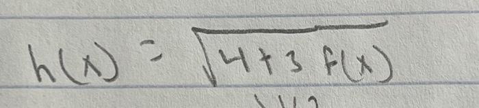h(x)=4+3f(x) | Chegg.com