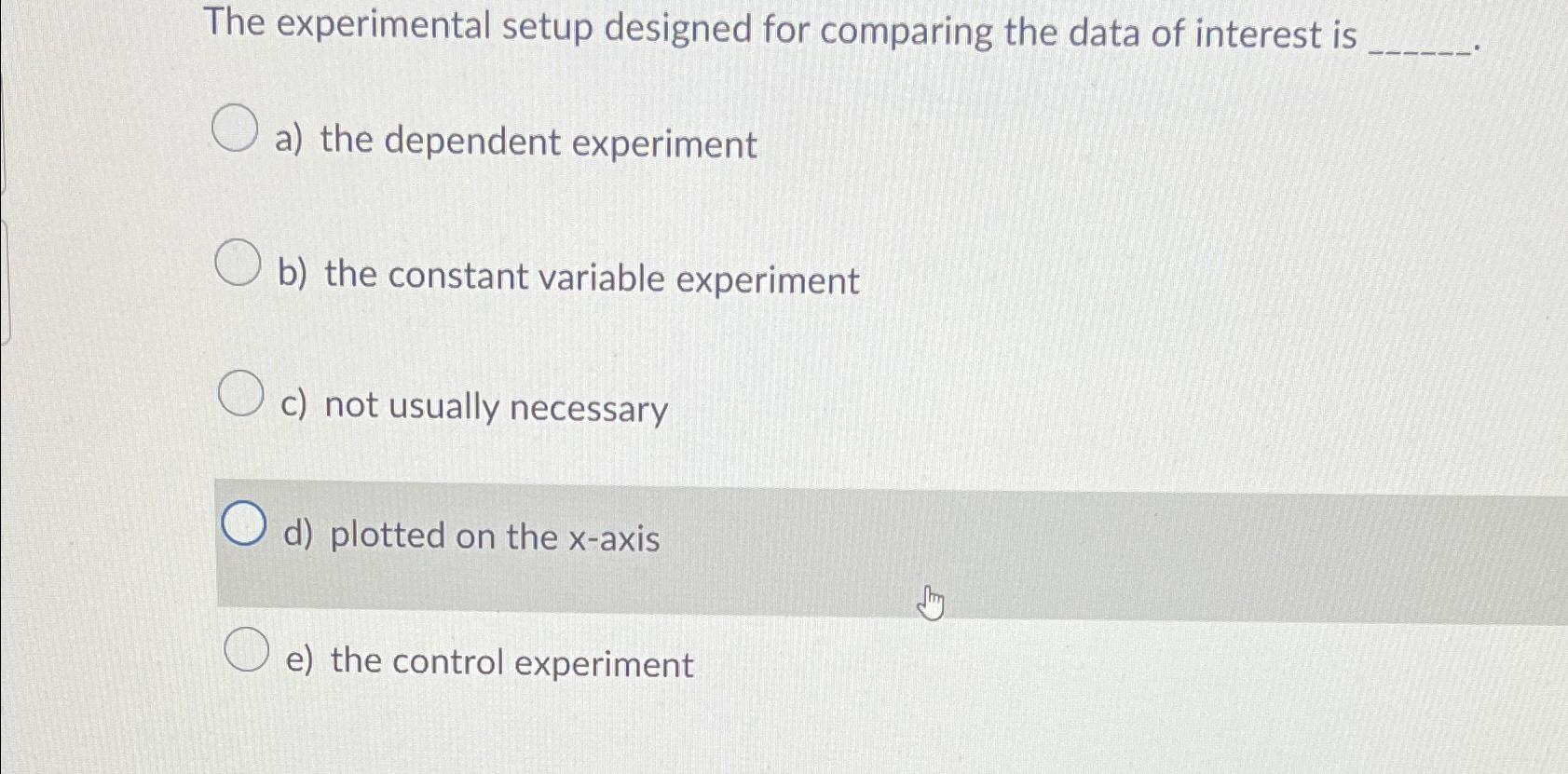 Solved The experimental setup designed for comparing the | Chegg.com