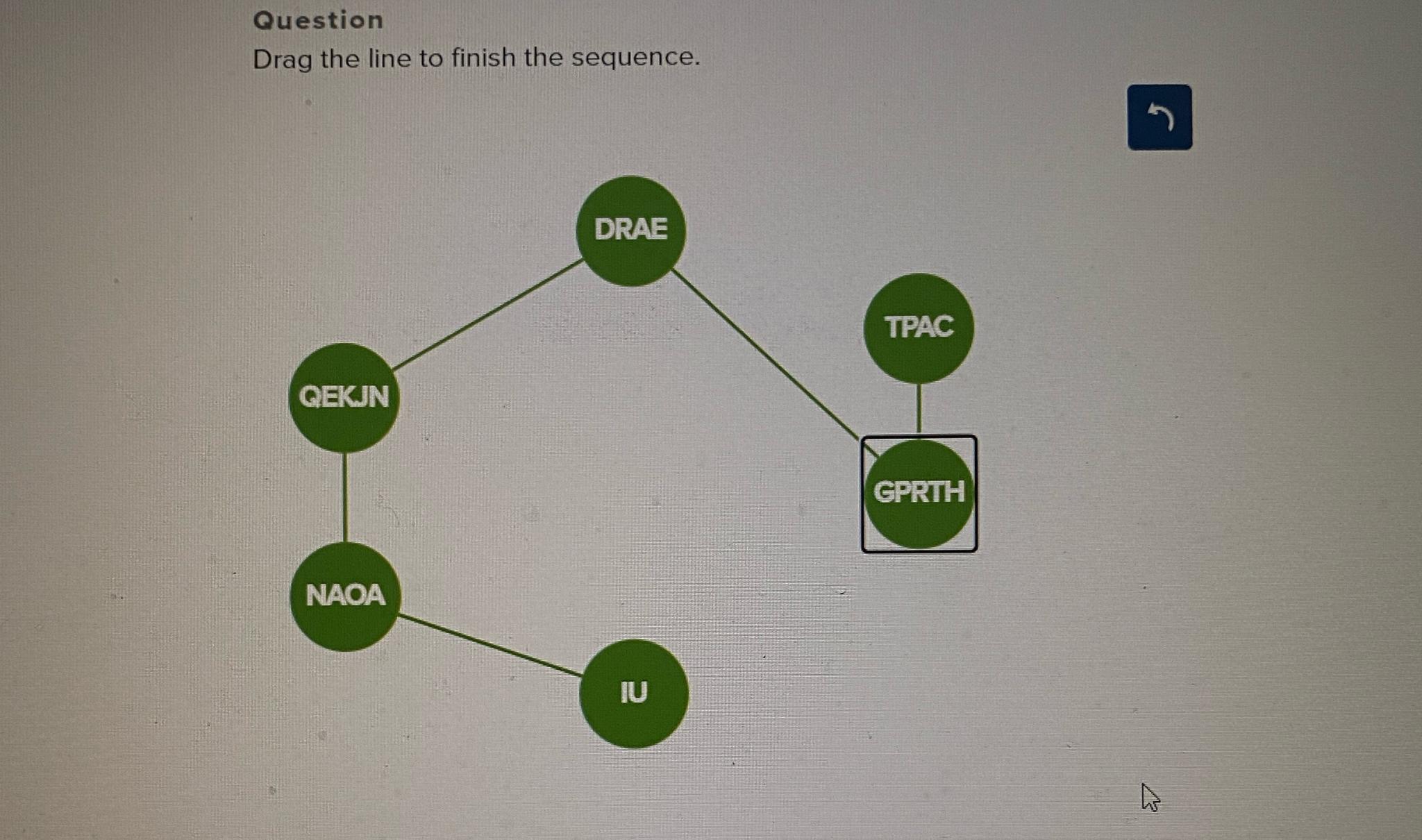 Solved QuestionDrag the line to finish the sequence. | Chegg.com