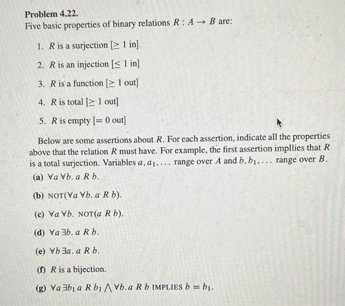 Solved Problem 4.22. Five basic properties of binary | Chegg.com