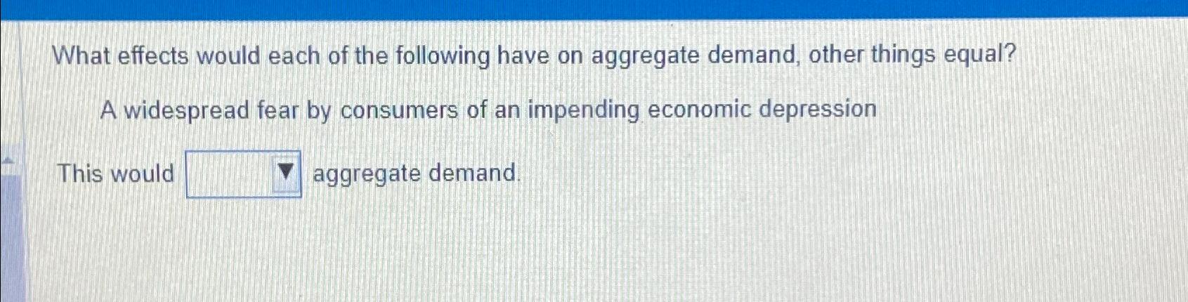 Solved What effects would each of the following have on | Chegg.com
