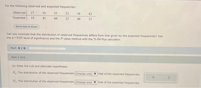 Solved For the following observed and expected frequencies: | Chegg.com