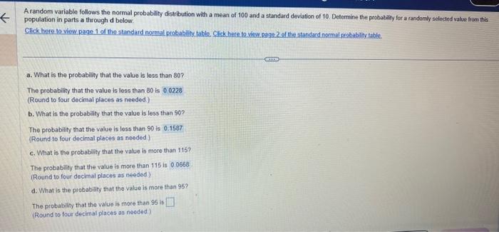 Solved A random variable follows the normal probability | Chegg.com