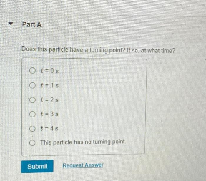 Solved Does this particle have a turning point? If so, at | Chegg.com