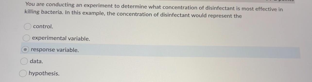 Solved You are conducting an experiment to determine what | Chegg.com