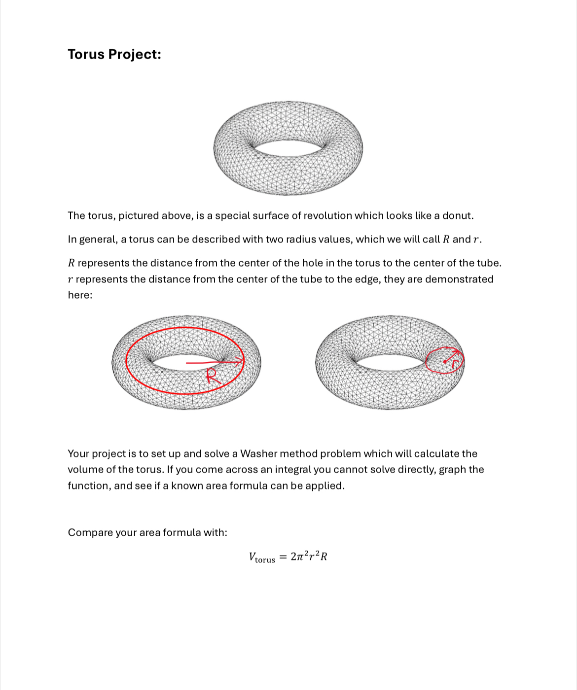 Solved 10:16Torus ProjectBackq, ,Torus Project:The torus, | Chegg.com