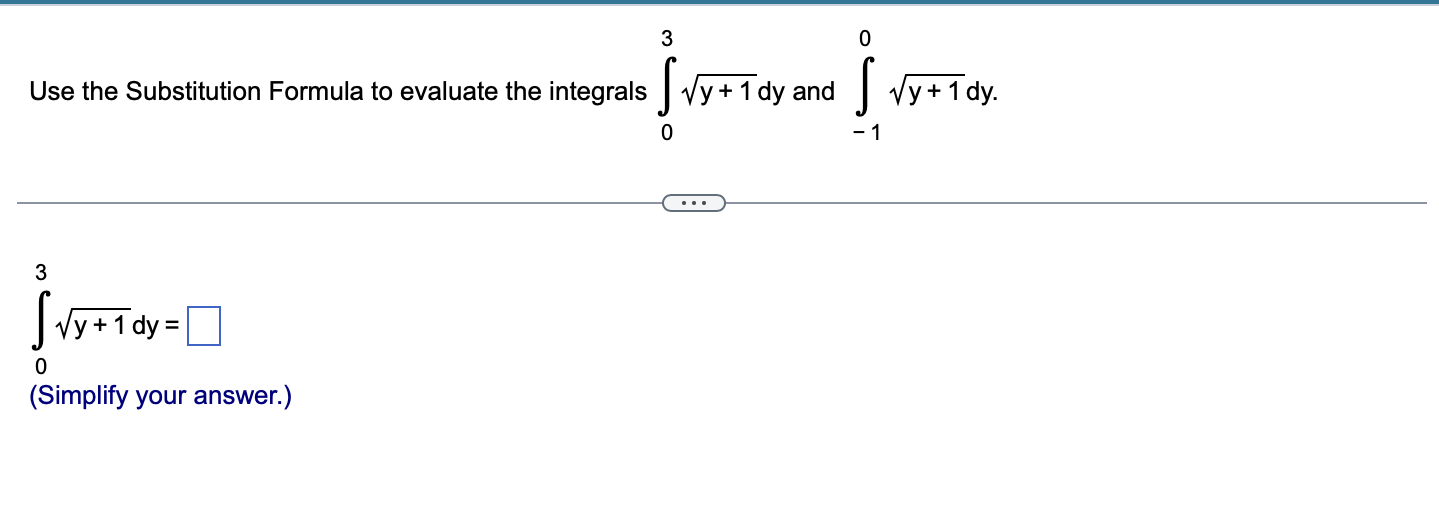 Solved Use the Substitution Formula to evaluate the | Chegg.com