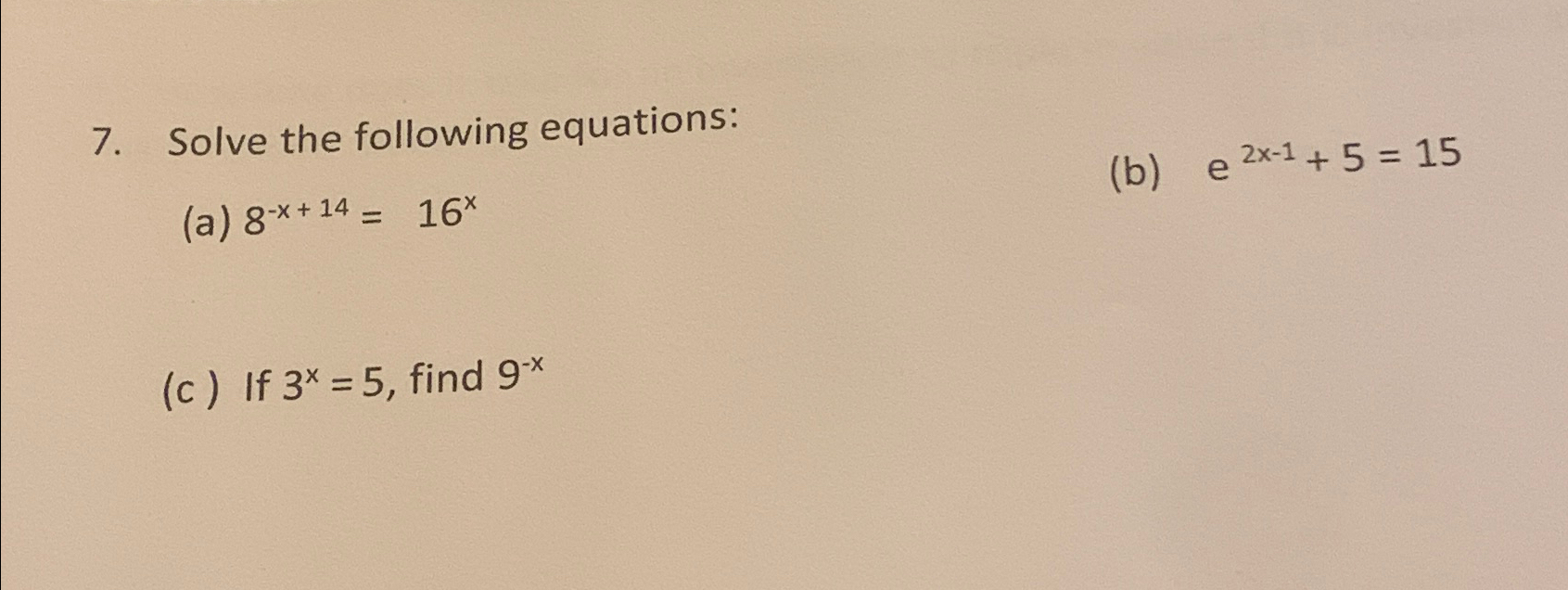 Solved Solve the following | Chegg.com