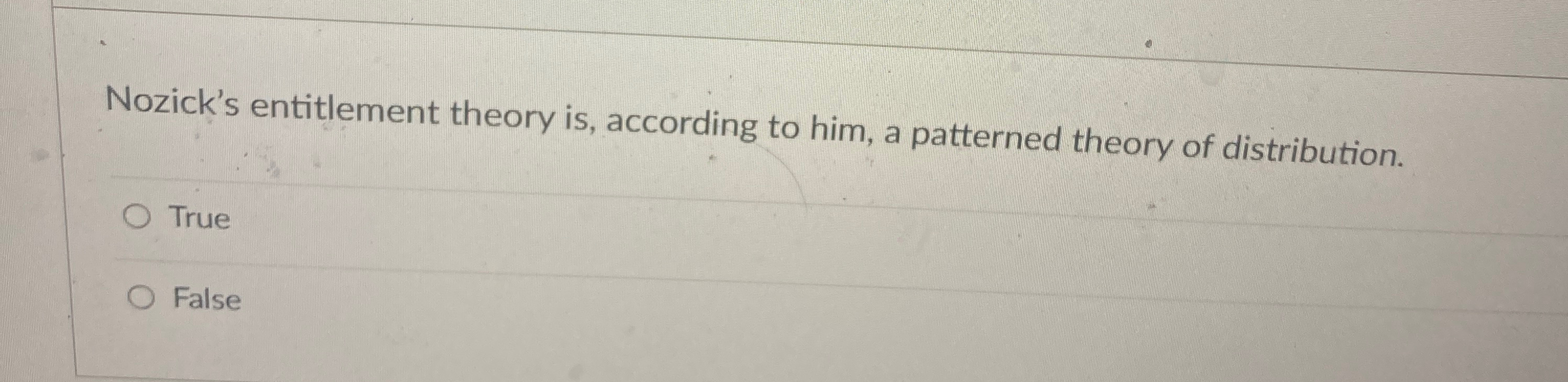Solved Nozick's entitlement theory is, ﻿according to him, a | Chegg.com