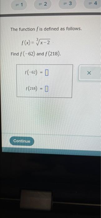 Solved 1 # 2 3 The function fis defined as follows. | Chegg.com