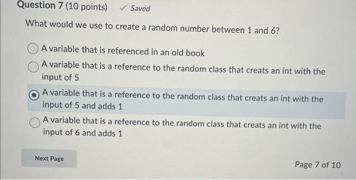 Choose A Random Number Between 1 To 6