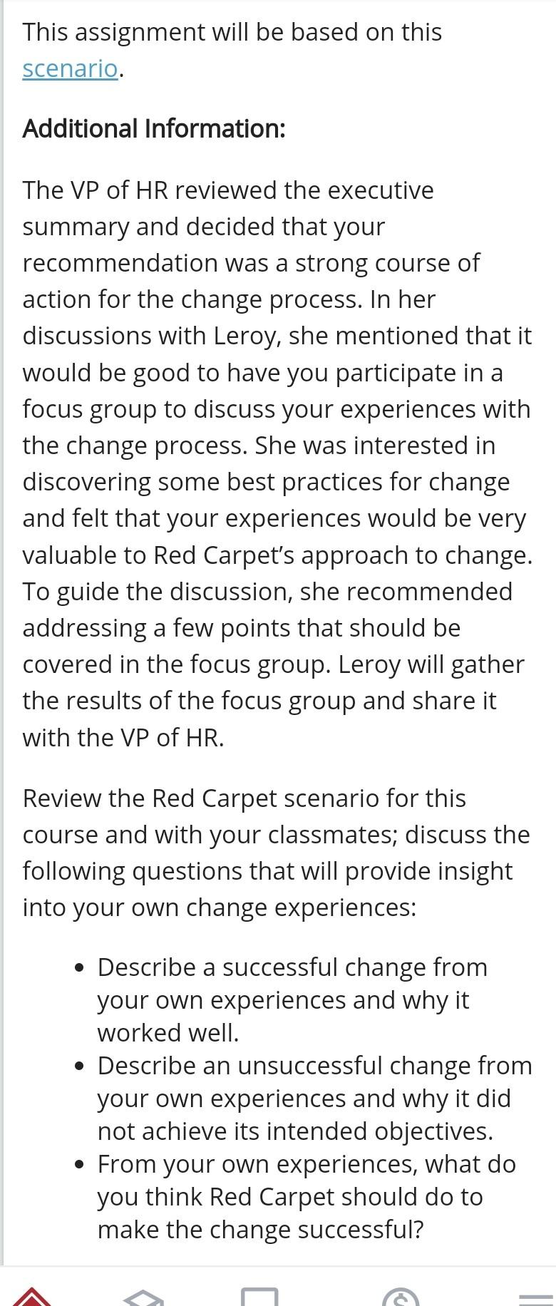 Solved This assignment will be based on this scenario. | Chegg.com