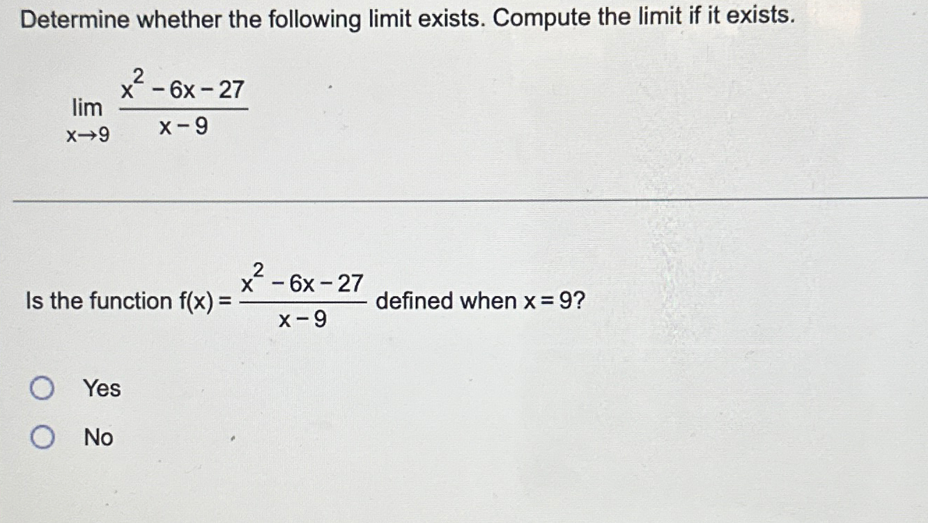 Solved Determine Whether The Following Limit Exists Compute 7433