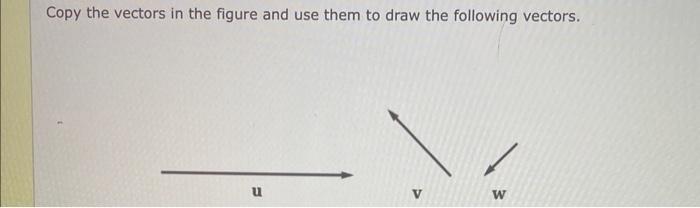 Solved Copy the vectors in the figure and use them to draw | Chegg.com