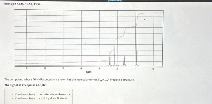 Question 13.45,13.53,13.54 The compound whose 1H−NMR | Chegg.com