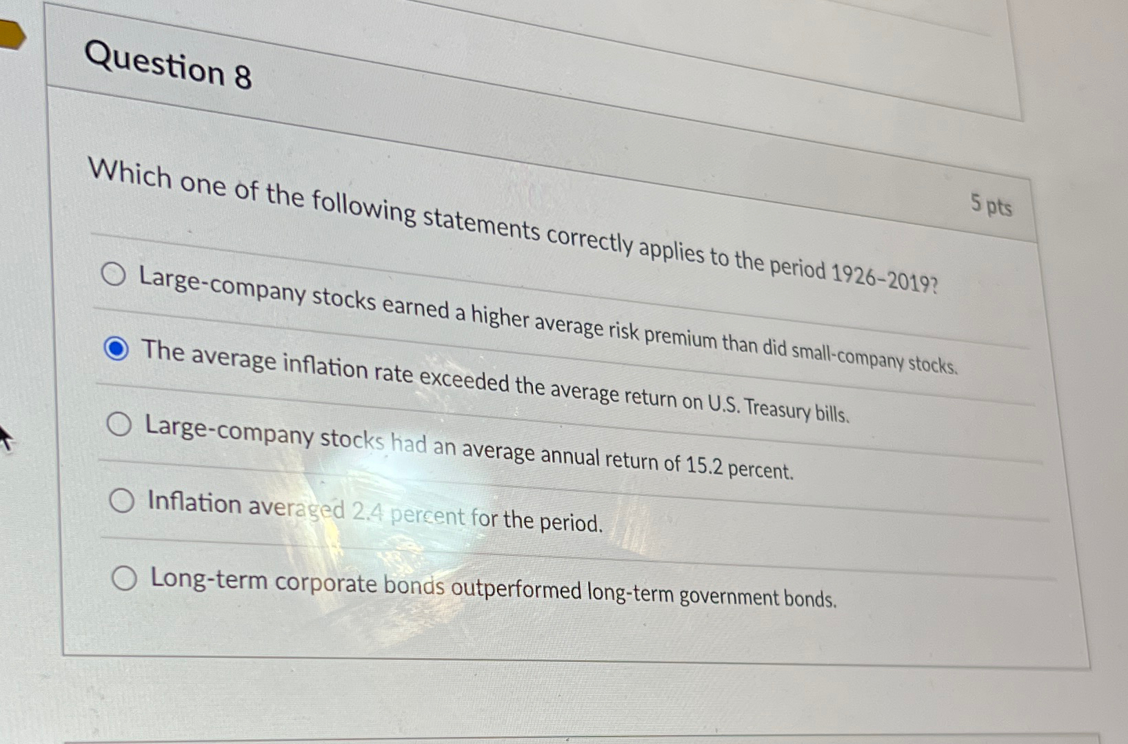 Solved Question 8Which one of the following statements | Chegg.com