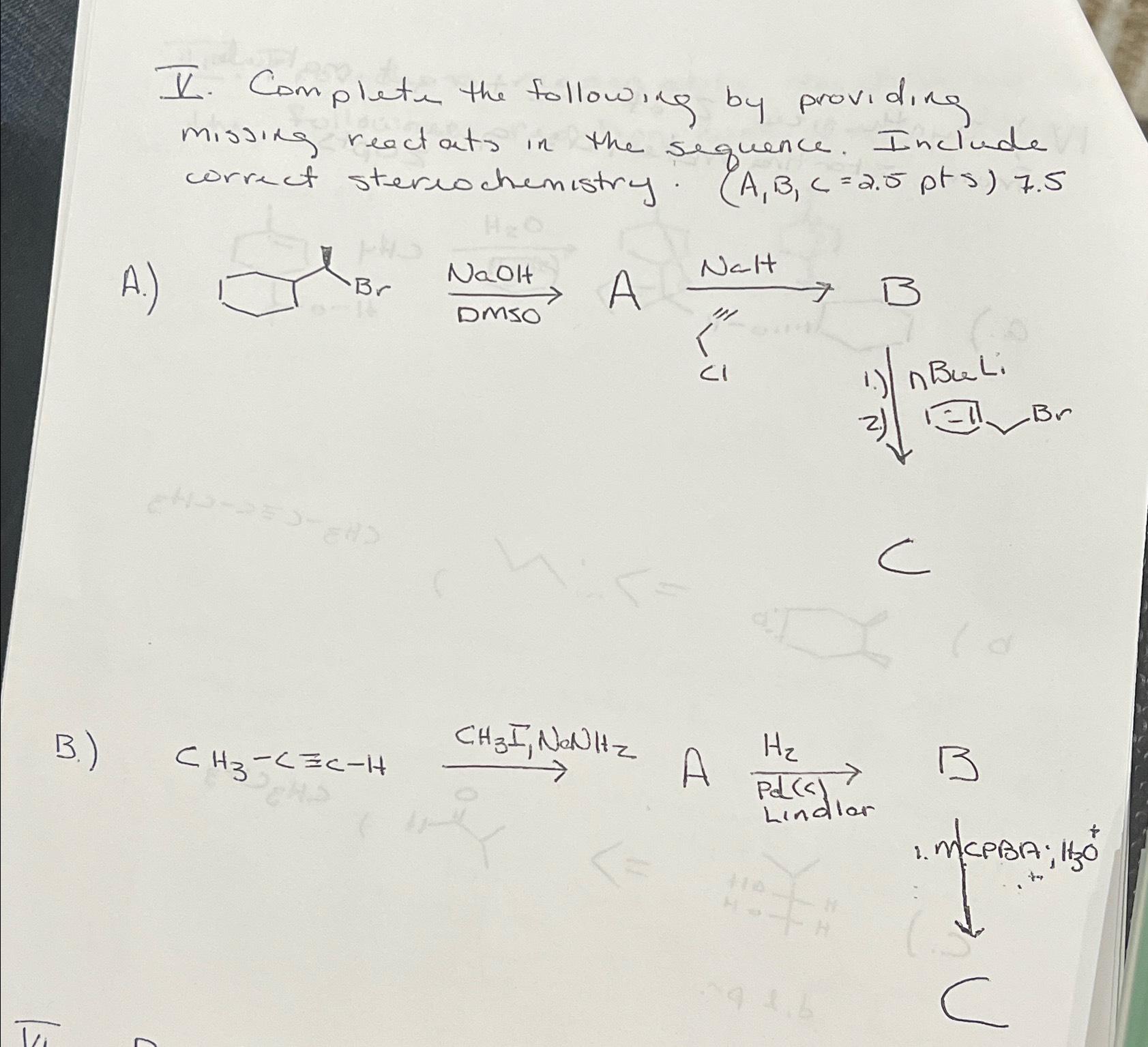 Solved I. Complete the following by providing missing | Chegg.com