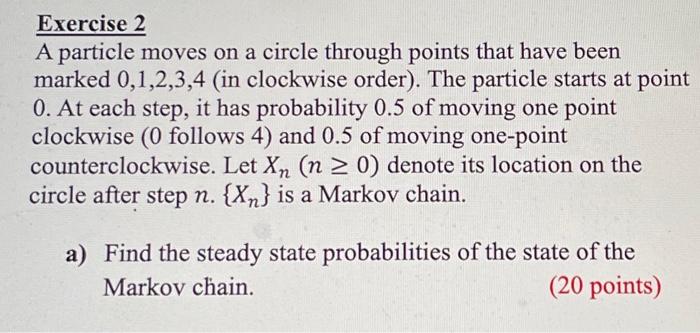 Solved A particle moves on a circle through points that have | Chegg.com