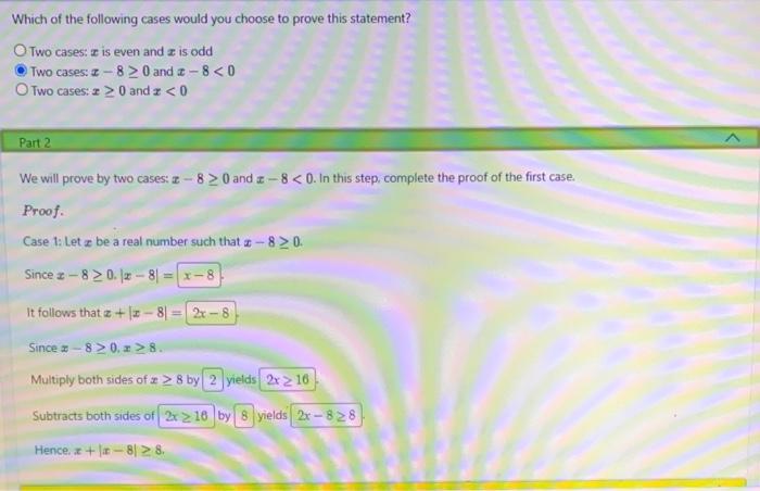 Solved Which of the following cases would you choose to | Chegg.com