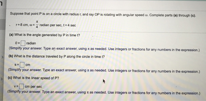 Solved า Suppose that point Pis on a circle with radius r, | Chegg.com