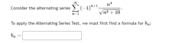 Solved Consider the alternating series | Chegg.com