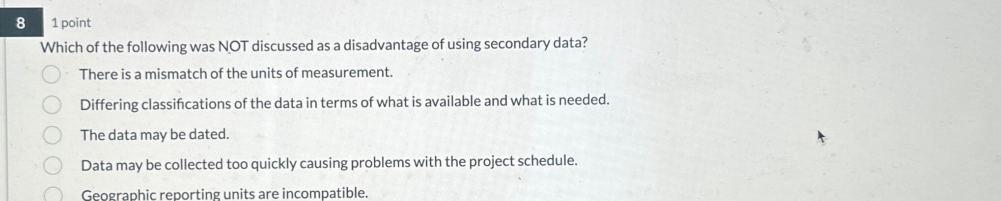 Solved 81 ﻿pointWhich of the following was NOT discussed as | Chegg.com