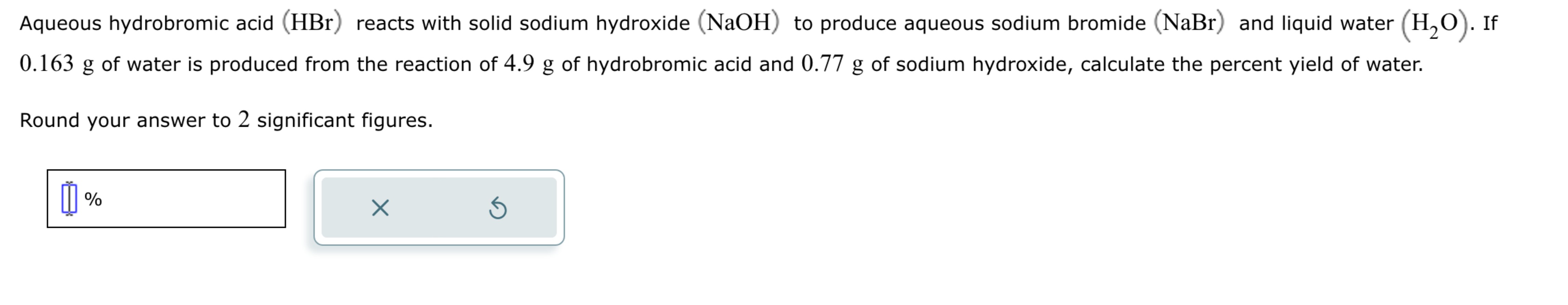 Solved Aqueous hydrobromic acid (HBr) ﻿reacts with solid | Chegg.com