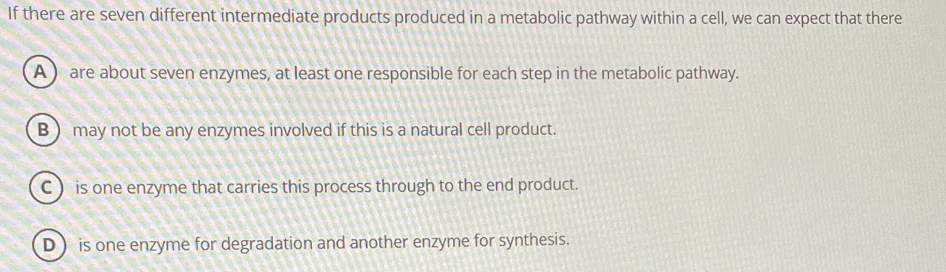 Solved If there are seven different intermediate products | Chegg.com