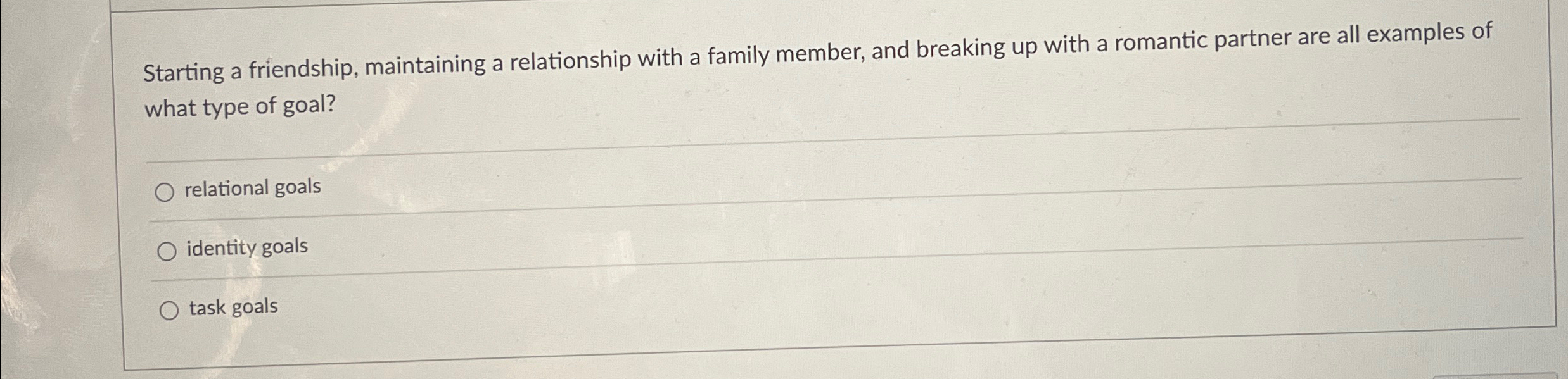 Solved Starting a friendship, maintaining a relationship | Chegg.com