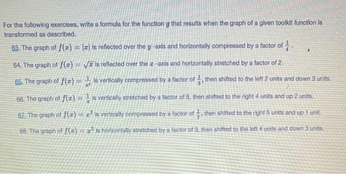 Solved For the following exercise, write a formula for the | Chegg.com