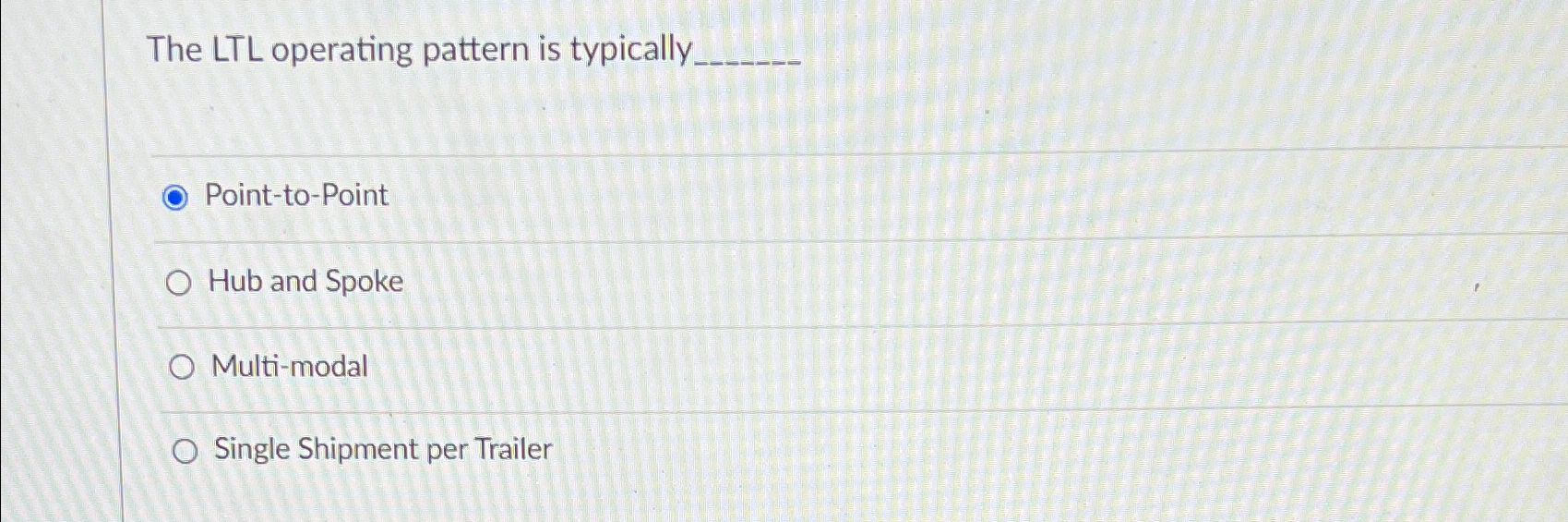 Solved The LTL operating pattern is | Chegg.com