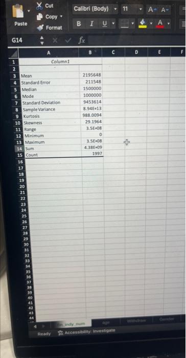 Solved 1) A brief statement summarizing the purpose of what | Chegg.com